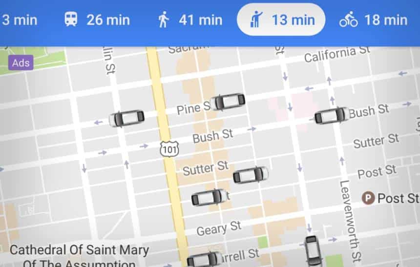 Google Maps agora mostra carros da Uber na sua região - Olhar Digital