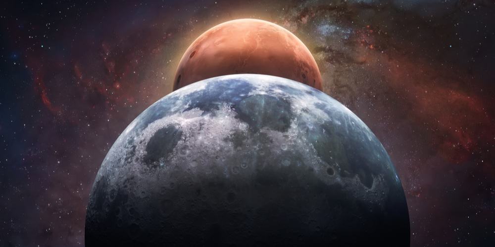 Céu desta terça-feira (28) traz conjunção entre a Lua e Marte
