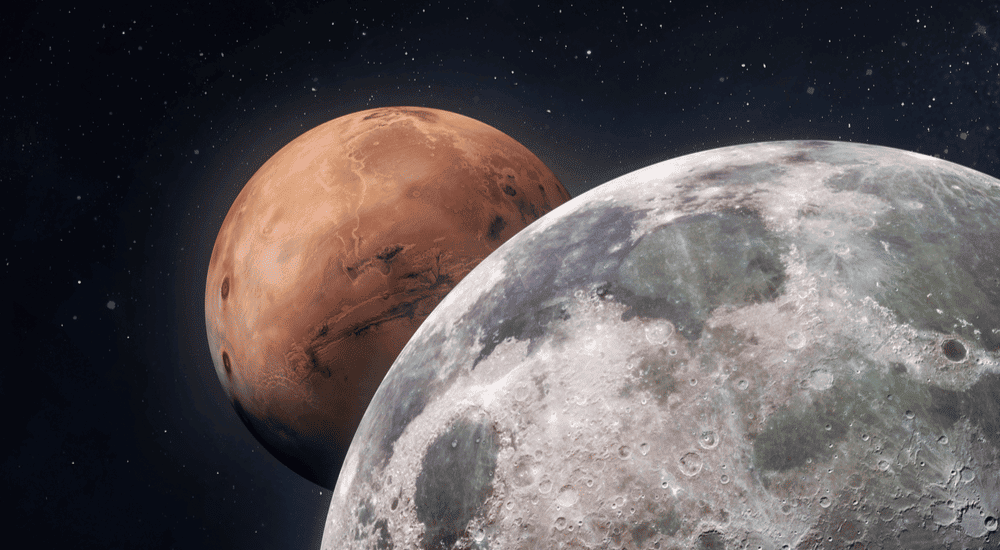 Observe a Lua em conjunção com Marte nesta sexta-feira (19)