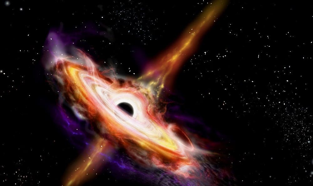 Quasar registrado pelo EHT é um dos mais brilhantes do Universo