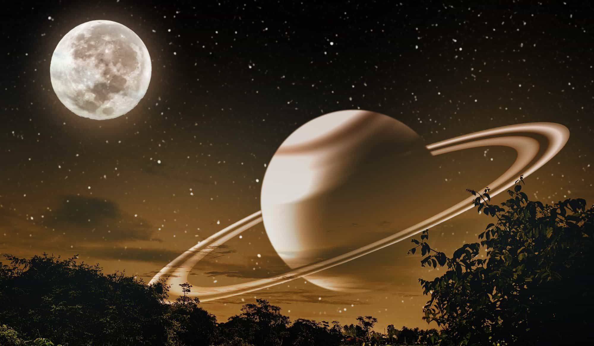 Céu do fim de semana traz Lua em conjunção com Saturno