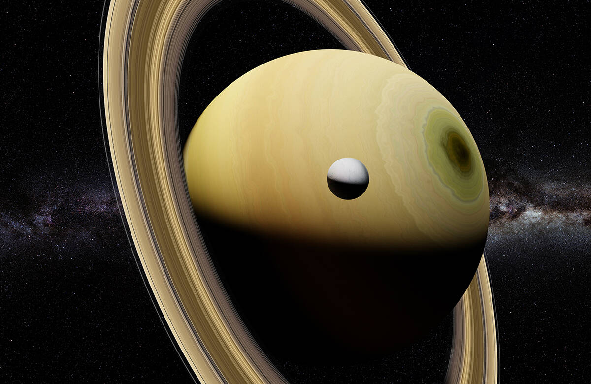 Lua de Saturno contém elemento essencial para existência da vida