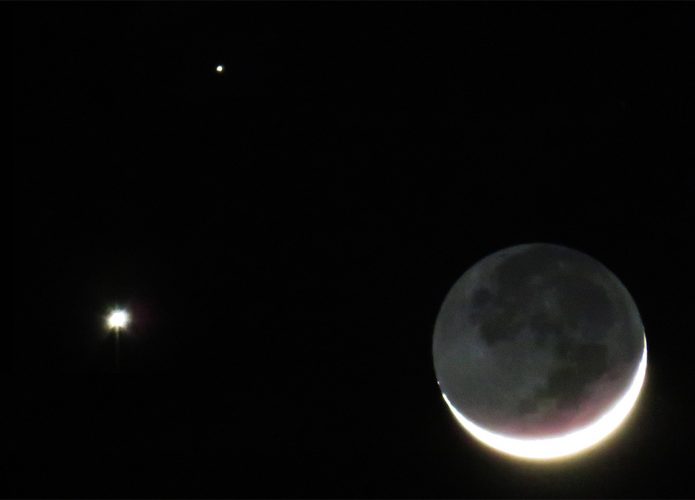 Dois planetas se alinham à Lua no solstício de inverno