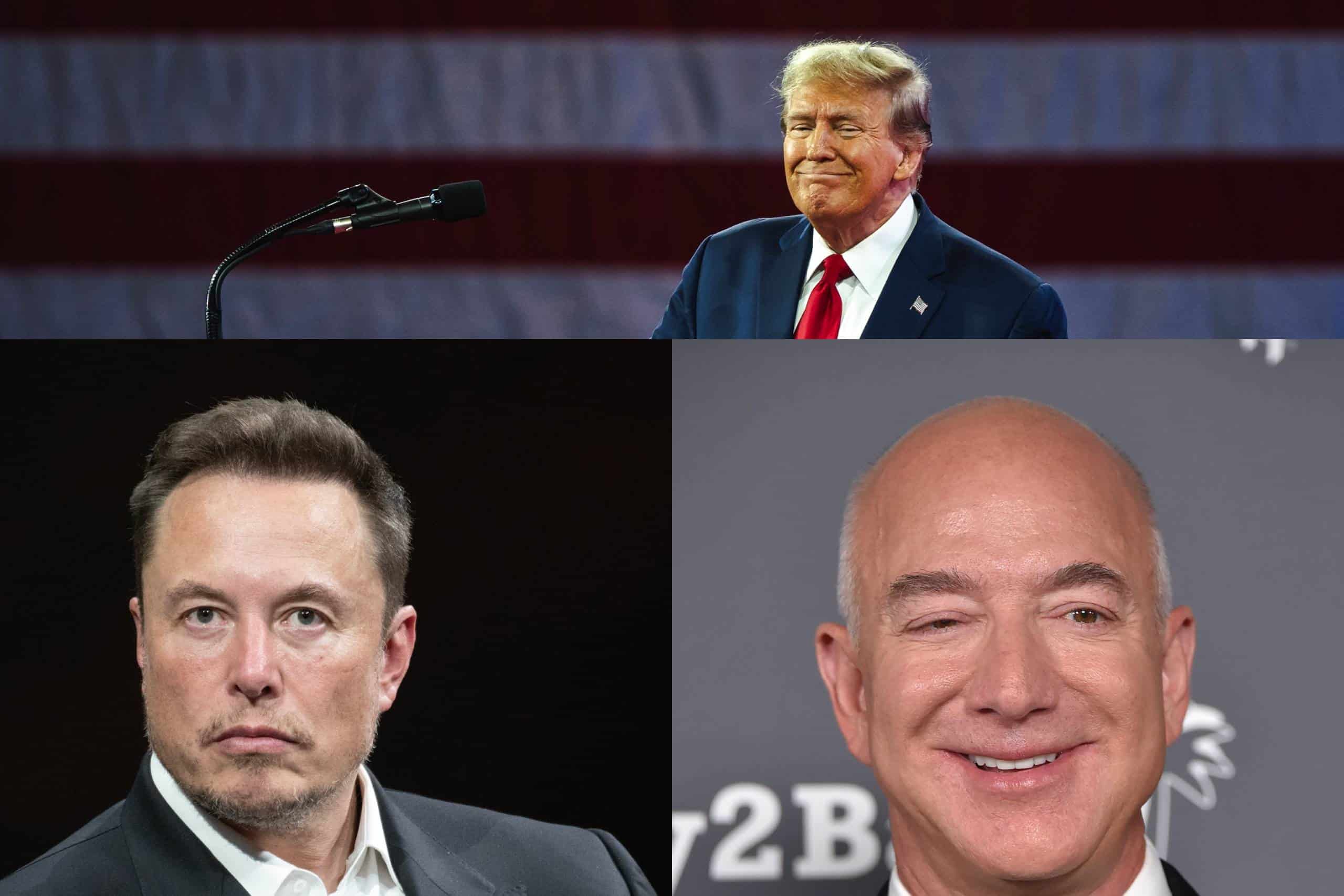 Elon Musk e Jeff Bezos trocam farpas por "culpa" de Donald Trump