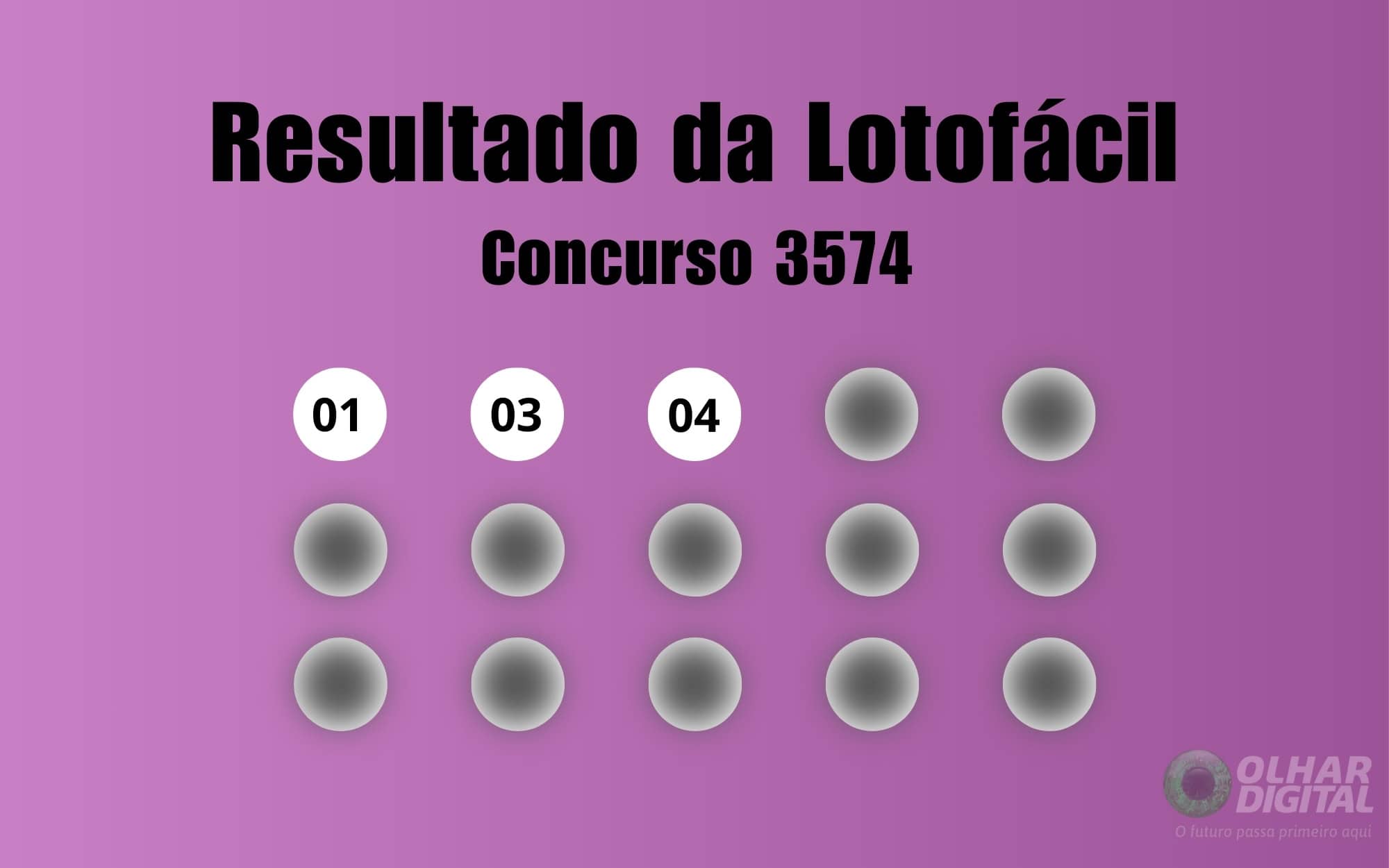 Resultado da Lotofácil de hoje: veja números do concurso 3574
