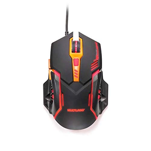 Olhar Digital Ofertas - Mouse Gamer Dpi 2400 Preto/Laranja Multilaser - MO270
