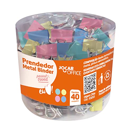 Olhar Digital Ofertas - Prendedor Metal Binder Colorido 19mm Pote/40 Un ...